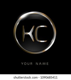 Kc Initial Letters Circle Elegant Logo Stock Vector (Royalty Free ...