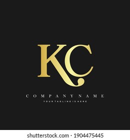 Kc Minimal Luxury Initial Logo Vector: เวกเตอร์สต็อก (ปลอดค่าลิขสิทธิ์ ...
