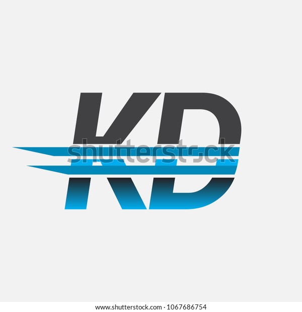 Kd Initial Logo Company Name Colored Stock Vector (Royalty Free) 1067686754