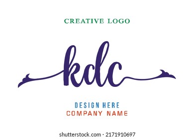 Kdc Lettering Logo Simple Easy Understand Stock Vector (Royalty Free ...