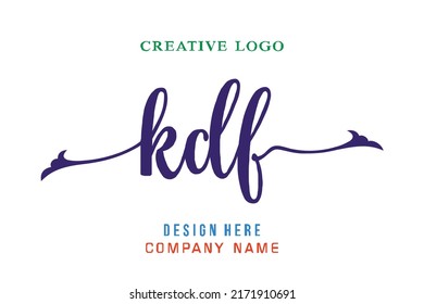 Kdf Lettering Logo Simple Easy Understand Stock Vector (Royalty Free ...