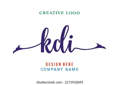 Kdi Lettering Logo Simple Easy Understand Stock Vector (Royalty Free ...