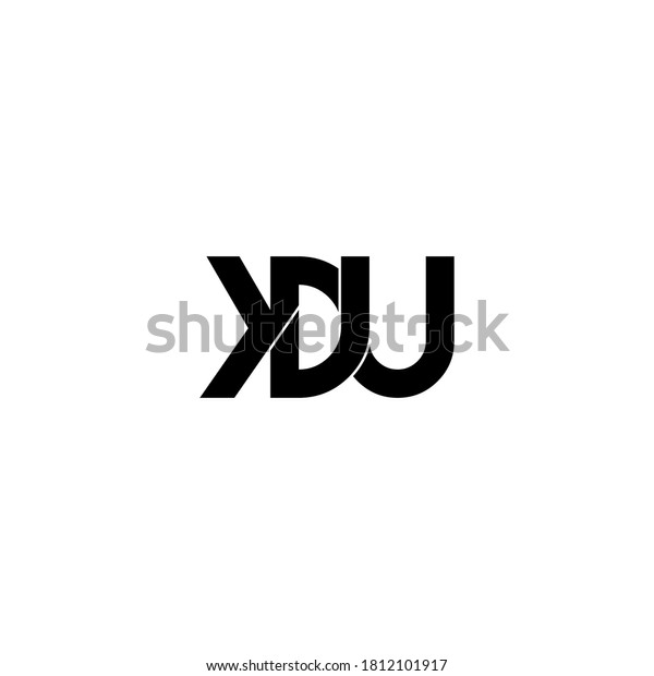 Kdu Letter Original Monogram Logo Design Stock Vector (Royalty Free ...