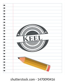Keel Emblem Draw Pencil Effect Vector Stock Vector (Royalty Free ...