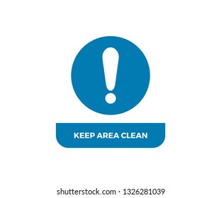 Keep Area Clean Exclamation Mark Logo: เวกเตอร์สต็อก (ปลอดค่าลิขสิทธิ์ ...