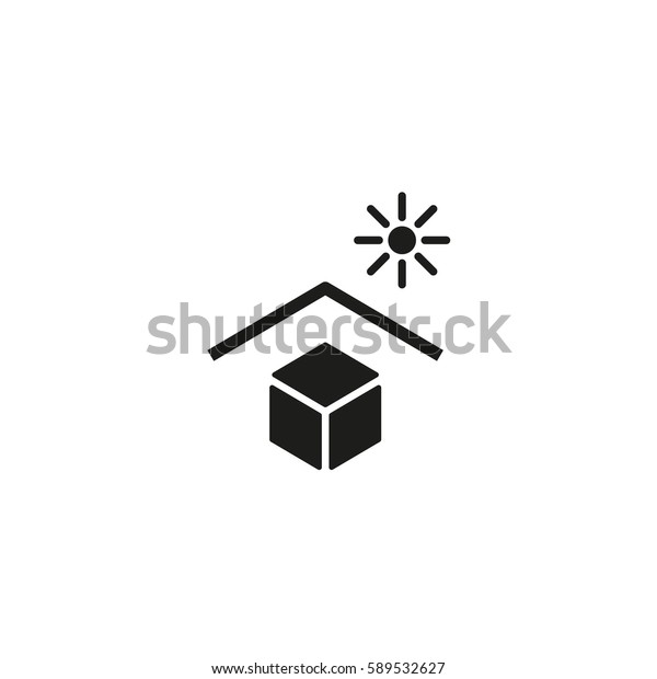 Keep Away Direct Sunlight Symbol Isolated Stock Vector (Royalty Free ...
