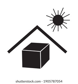 Keep Away Direct Sunlight Symbol Isolated: Vector có sẵn (miễn phí bản ...
