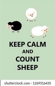 Keep Calm Count Sheep Graphic Vector Stock Vector (Royalty Free ...