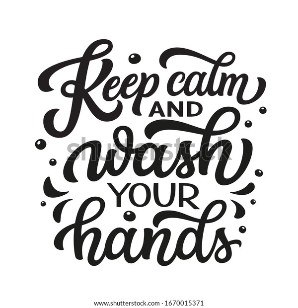 Keep Calm Wash Your Hands Hand Stock Vector (Royalty Free) 1670015371 ...