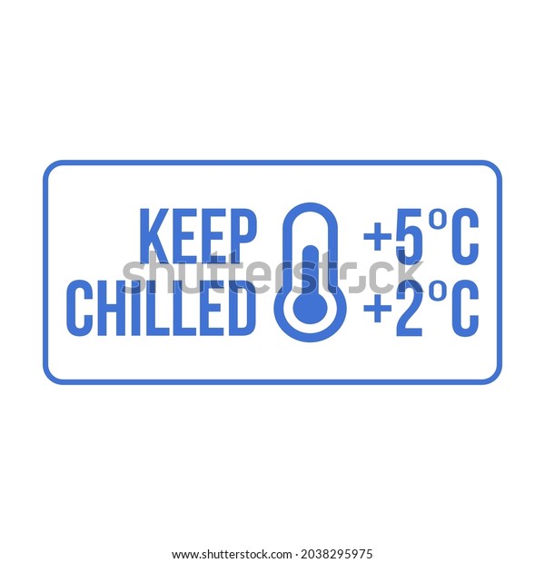 Keep Chilled Food Package Label Storage Stock Vector (Royalty Free ...