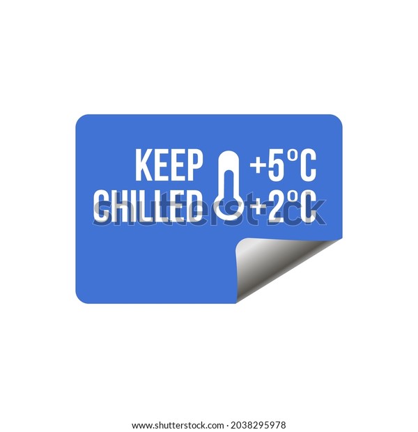 Keep Chilled Food Package Label Storage Stock Vector (Royalty Free ...