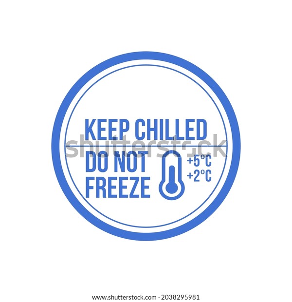 Keep Chilled Food Package Label Storage Stock Vector (Royalty Free ...