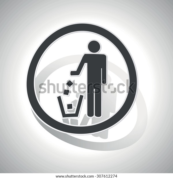 Keep Clean Sign Sticker Curved Outlining Stock Vector (Royalty Free ...