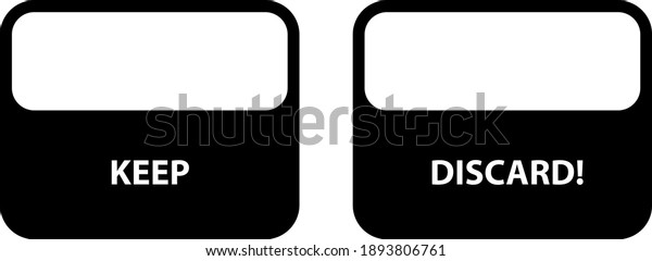 Keep Discard Icon Vector Illustration Stock Vector (Royalty Free ...