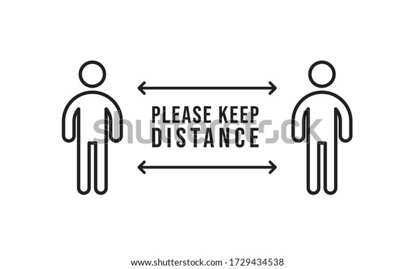 Keep Distance Sign Please Maintain Social Stock Vector (Royalty Free ...