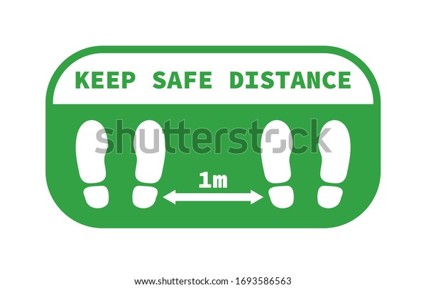 Keep Distance Sign Please Keep Your Stock Vector (Royalty Free ...
