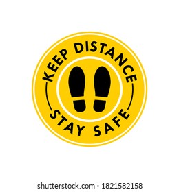 Keep Distance Stay Safe Symbol Logo Stock Vector (Royalty Free ...