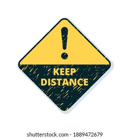 Keep Distance Warning Symbol Sign Illustration Stock Vector (Royalty ...