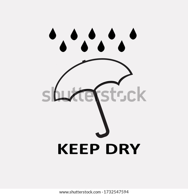 Keep Dry Icon Vector Flat Design Stock Vector (Royalty Free) 1732547594 ...