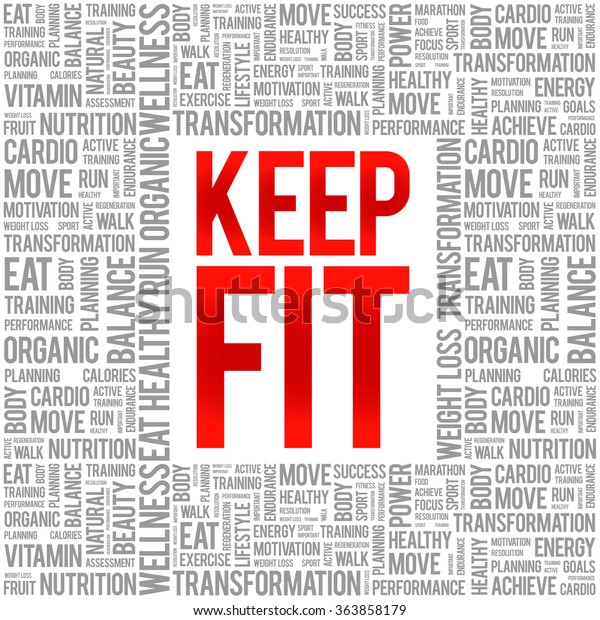Keep Fit Word Cloud Health Concept Stock Vector (Royalty Free ...