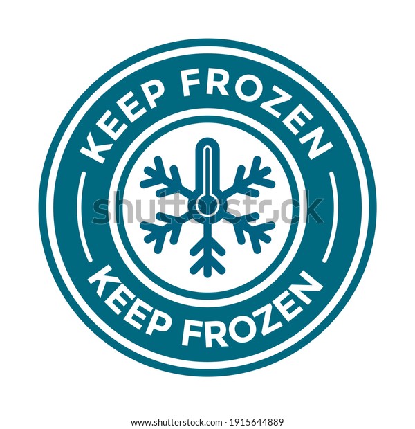 Keep Frozen Freeze Product Vector Badge Stock Vector (Royalty Free ...