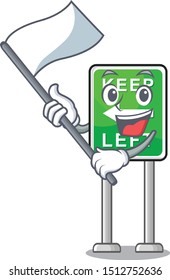 Keep Left Sign Flag Cartoon: เวกเตอร์สต็อก (ปลอดค่าลิขสิทธิ์ ...