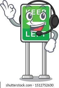 Keep Left Sign Headphone Cartoon Stock Vector (Royalty Free) 1512752630 ...