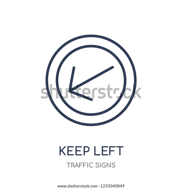 Keep Left Sign Icon Keep Left Stock Vector (Royalty Free) 1233040849
