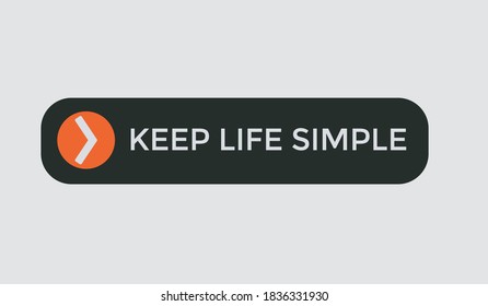 Keep Life Simple Inspirational Quotes Keep Stock Vector (Royalty Free ...