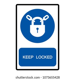 Keep Locked Symbol Vector Illustration Isolate Stock Vector (Royalty ...
