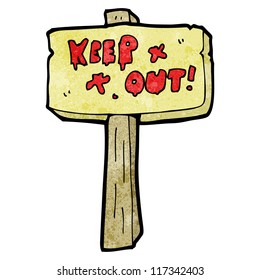 Keep Out Sign Cartoon Stock Vector (Royalty Free) 117342403