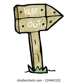 Keep Out Sign Cartoon Stock Vector (Royalty Free) 119441152 | Shutterstock