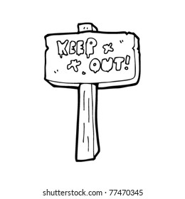 Keep Out Sign Cartoon Stock Vector (Royalty Free) 77470345 | Shutterstock