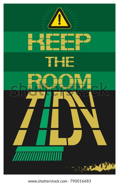 Keep Room Tidy an Information Poster: vector de stock (libre de ...