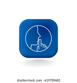 Keep Silence Icon Stock Vector (Royalty Free) 619709681 | Shutterstock
