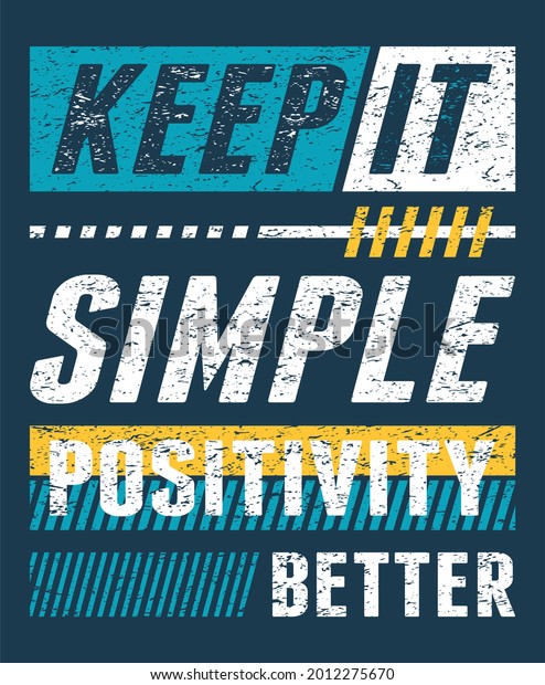 Keep Simple Typography Vector Illustration Design Stock Vector (Royalty ...