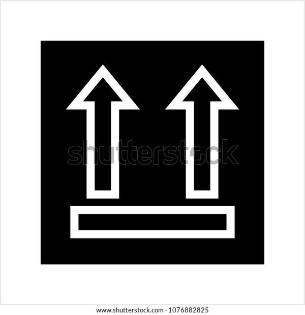 Keep Arrow Package Handling Label Icon Stock Vector (Royalty Free ...
