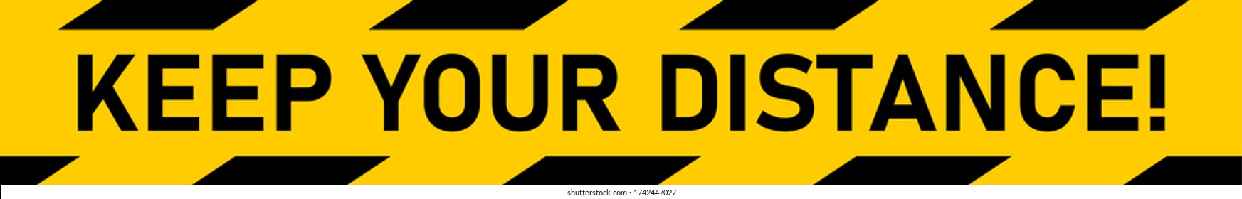 Keep Your Distance Floor Marking Stripe Stock Vector (Royalty Free ...