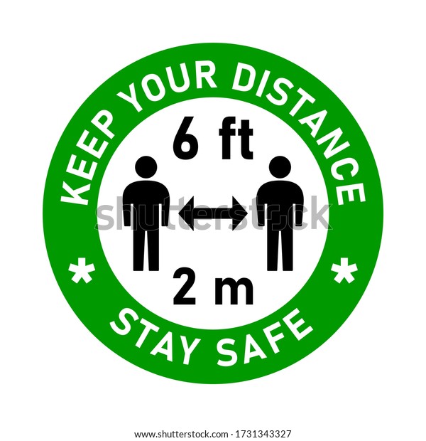 Keep Your Distance Stay Safe Social Stock Vector (Royalty Free ...