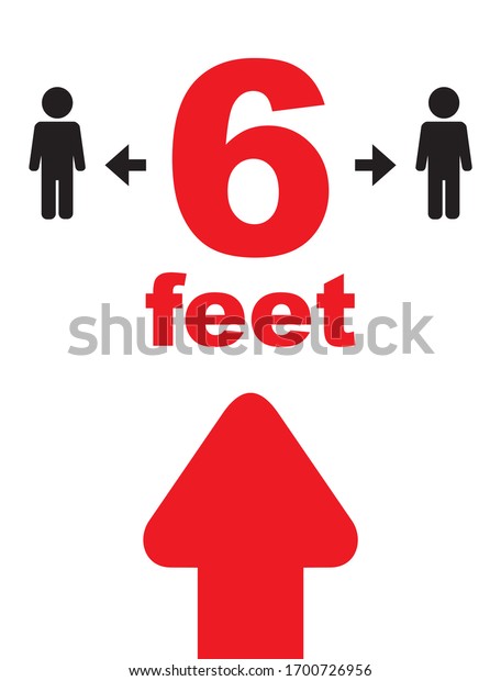 Keeping Distance Vector Sign6 Feet Rule Stock Vector (Royalty Free ...