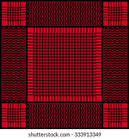 Keffiyeh Vector Seamless Pattern Floral Motif Stock Vector (Royalty ...