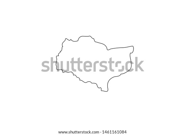 Kent County Outline Map England Region Stock Vector (Royalty Free ...