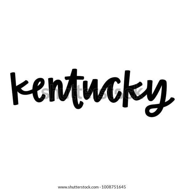 Kentucky Hand Lettering Stock Vector (Royalty Free) 1008751645
