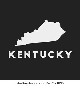 Kentucky Icon Us State Map On Stock Vector (Royalty Free) 1547071835 ...