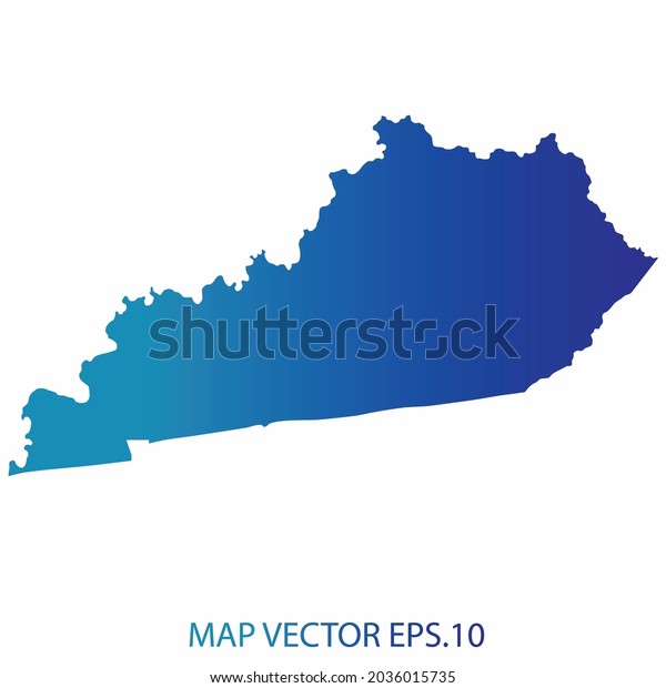 Kentucky Map Blue Gradient Color Infographic Stock Vector (Royalty Free ...