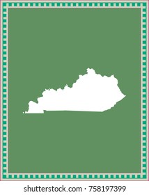Kentucky State Usa Map Vector Outline Stock Vector (Royalty Free ...