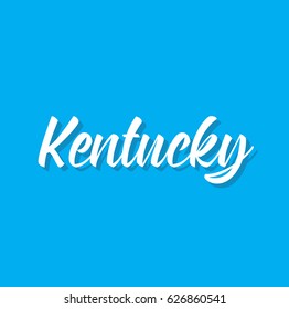 Kentucky Text Design Vector Calligraphy Typography Stock Vector ...