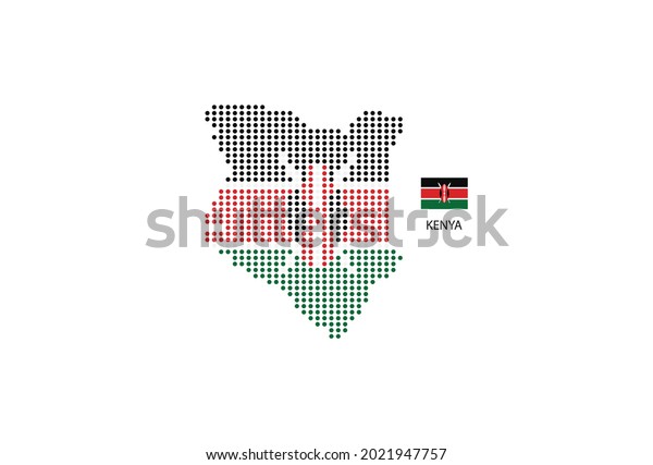 Kenya Map Design By Color Kenya Stock Vector (Royalty Free) 2021947757 ...