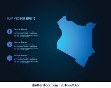 Kenya Map Infographic Style On Dark Stock Vector (Royalty Free ...