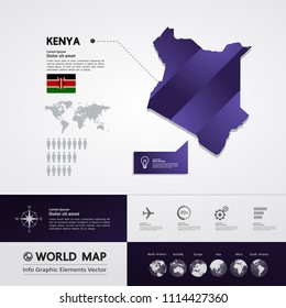 Kenya Map Vector Illustration: vector de stock (libre de regalías ...